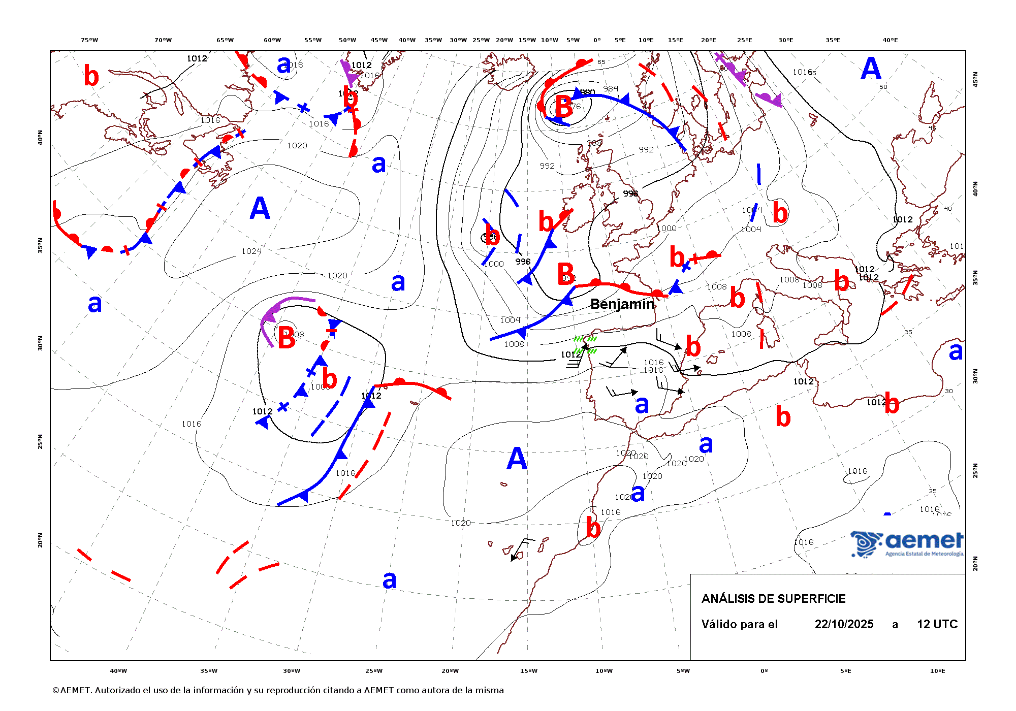 Borrasca Benjamin - Agencia Estatal de Meteorología - AEMET. Gobierno ...